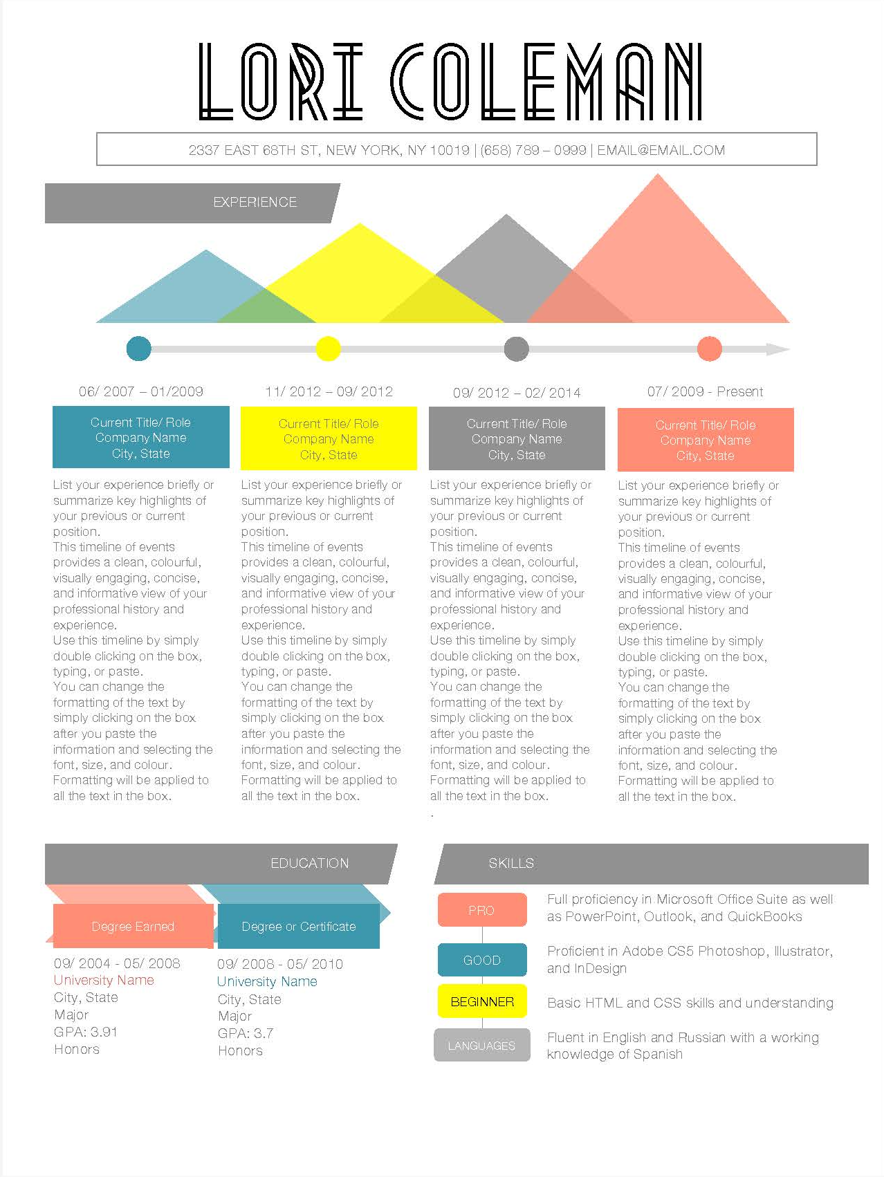 15 Best Creative Resume Templates of 2018 - Stand Out Shop